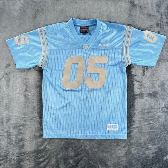 FUBU | Shirts & Tops | Fubu For Us By Us 5 Champions Vintage Blue Football Jersey Youth Boy M ...